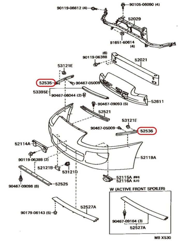 TOYOTA JZA80 SUPRA MK4 Front Bumper Side Retainer LH & RH 93-02 OEM New ...