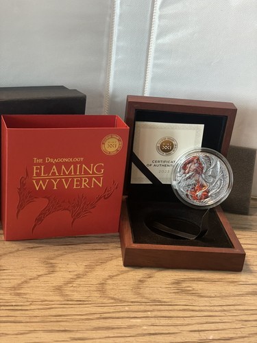 2023 Dragonology series - The Flaming Wyvern 2 oz Silver #29/500!! | eBay