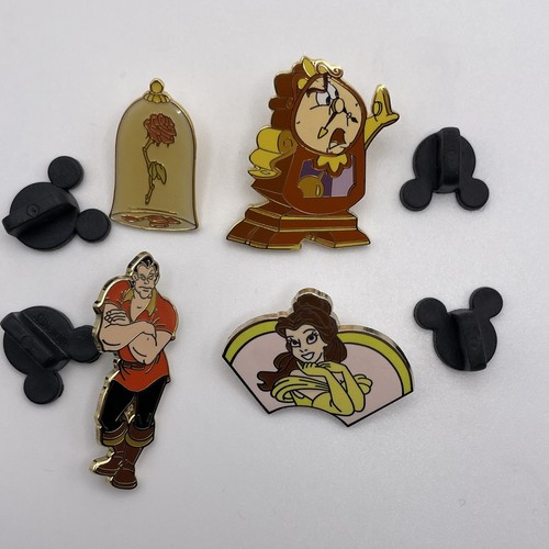 Disney pins Beauty and the Beast Themed 4 Total Gaston Bell Cogsworth ...