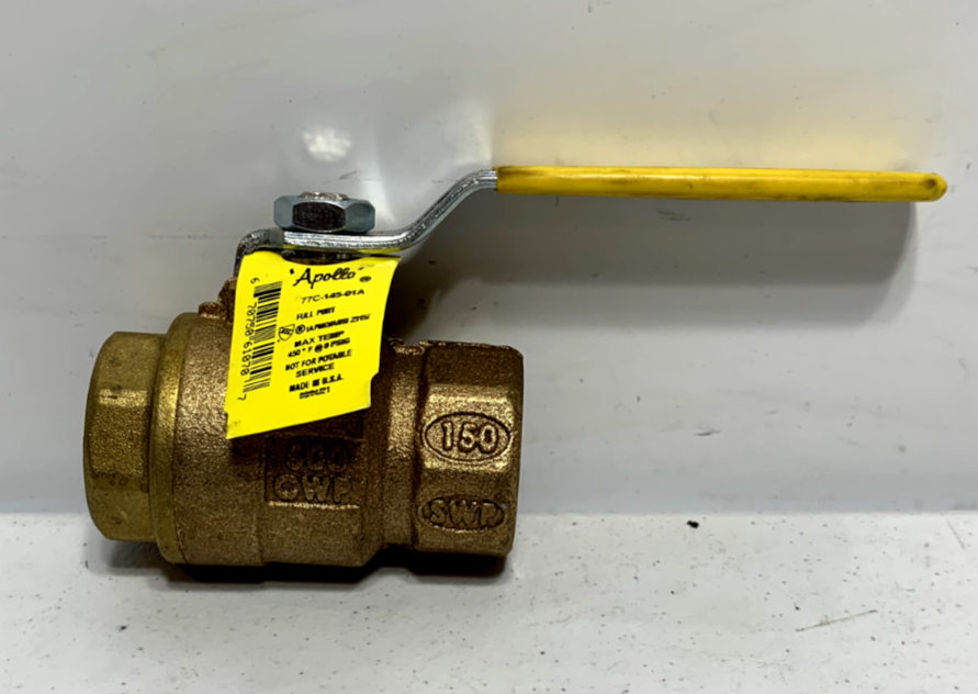 Apollo 77C-145-01A 2-Piece Ball Valve 1" FNPT End Style Bronze Full ...