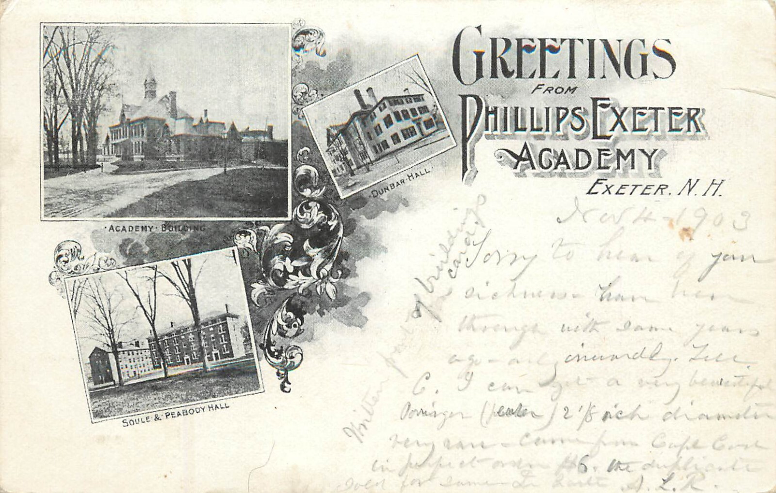Multiview Postcard Greetings From Phillips Exeter Academy Peabody ...