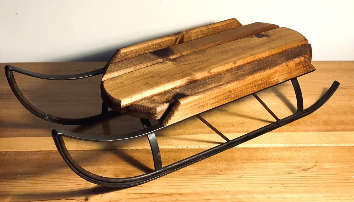 Old Fashioned Wooden Sled Old Fashioned Rustic Wood And Metal Sled