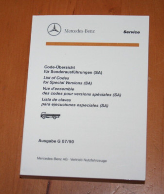 Mercedes-Benz code overview for special editions (SA) commercial ...