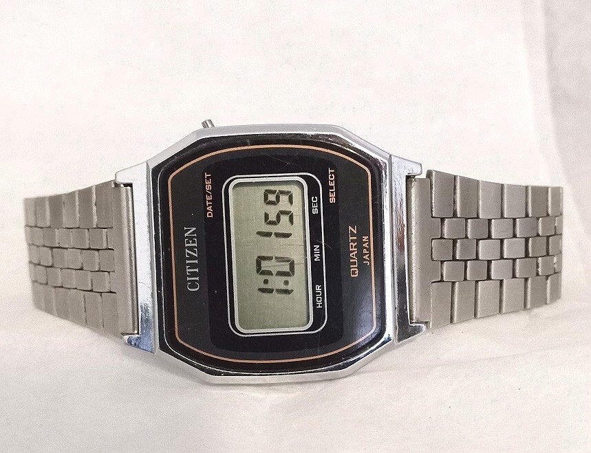 CITIZEN Slim Digital DX-5017 1980s Japan digital watch men for sale ...