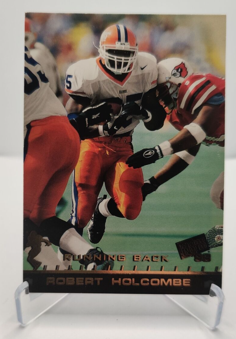 1998 Press Pass #39 Robert Holcombe Rookie RC Illinois Fighting Illini ...