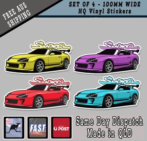 Toyota Supra Style LARGE Sticker Vinyl Bumper Decal Window Transfer ...