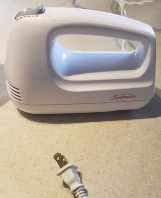 Vintage Sunbeam Mixmaster tested works Hand Mixer Model 2470 White | eBay