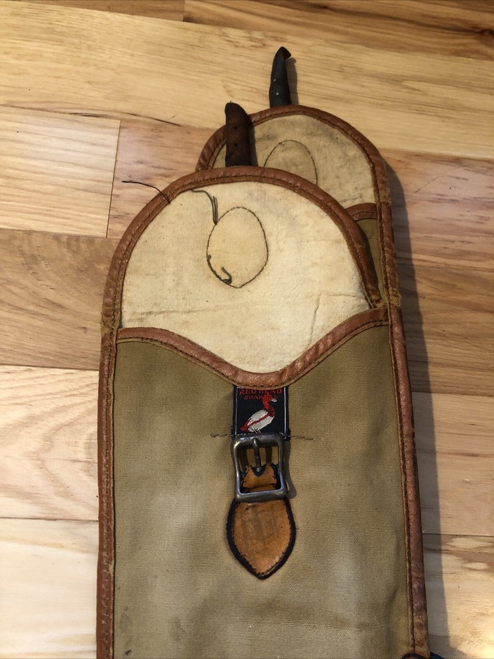Vintage Red Head Canvas Break Down Gun Case Leather Trim Shotgun/rifle ...