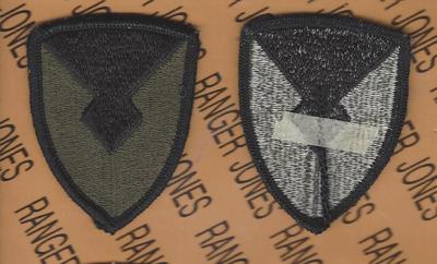 US Army Material Command AMC OD Green & Black BDU ~2.5" uniform patch m ...