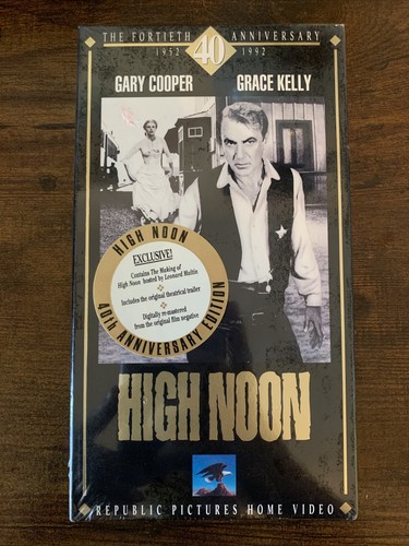 VCR VHS TAPE High Noon 1992 40th Anniversary Edition SEALED GARY COOPER ...