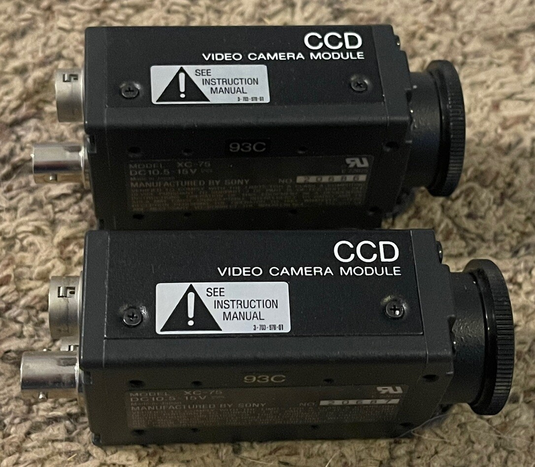 (2) Sony XC-75 CCD Industrial Video Camera Module A.N | eBay