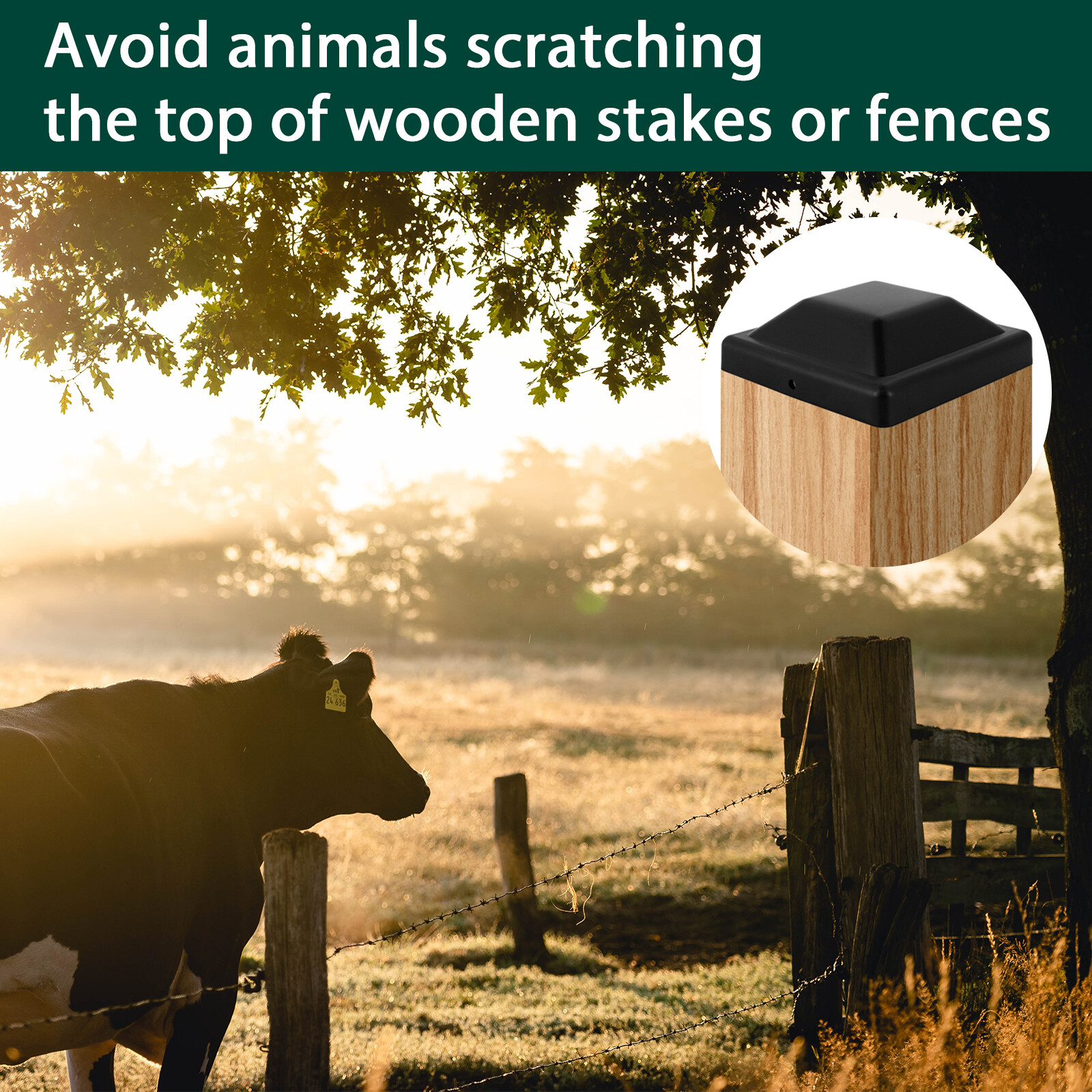 16Pcs Fence Post Caps 3-5/8 inches Black Deck Post Caps with 32 Screws🌠 ...