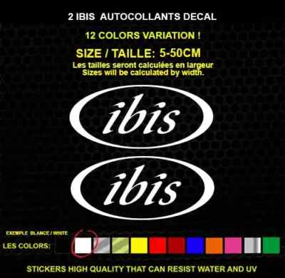2 adesivi IBIS BIKE VERA DECALCOMANIA ADESIVI IMPERMEABILI | eBay