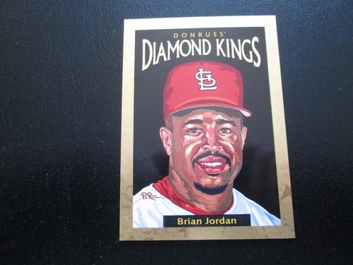 BRIAN JORDAN 1995 DONRUSS DIAMOND KINGS INSERT BASEBALL CARD # 7670/ ...
