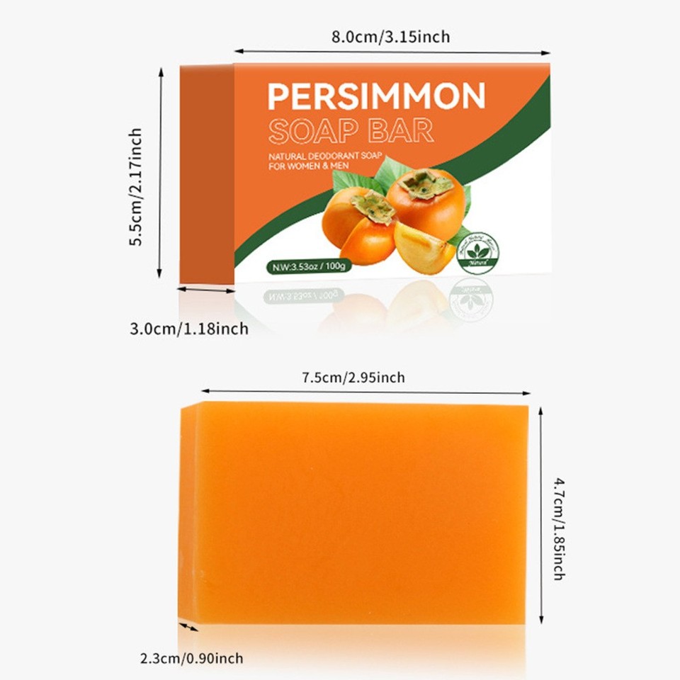 UK Persimmon Scented Soap For Bathing Deep Cleaning Removing Odors Skin ...
