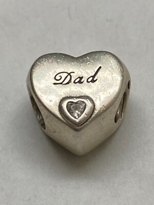 Pandora Button Charm Celebrating Dad | eBay