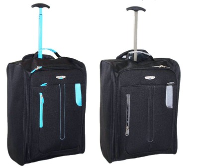 BORDERLINE Soft Sided Cabin Approved Hand Luggage Suitcase Extendable ...
