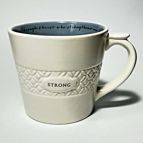 Inspirational Mug STRONG through Christ who strengthens me Philippians ...