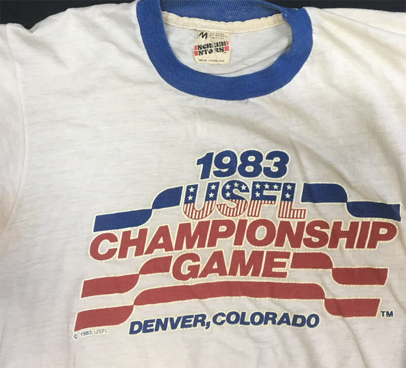 Original 1983 USFL Championship Denver Shirt VTG Scre… - Gem