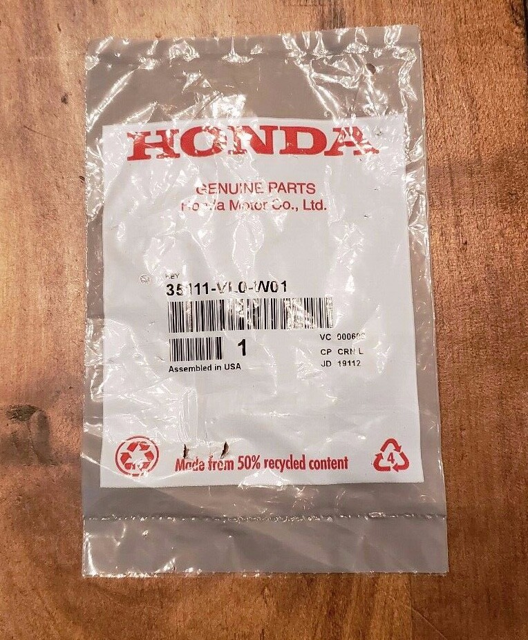 HONDA Ignition Key HRR216 HRX217 35111-VL0-W01 Genuine OEM | eBay