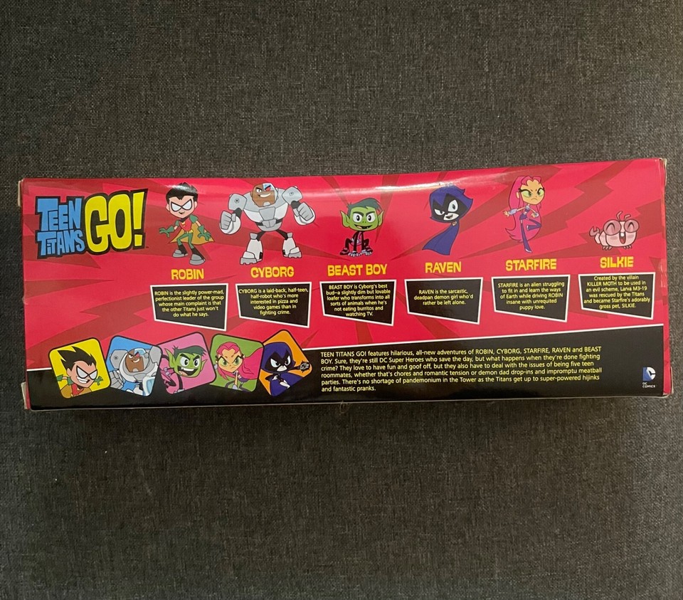 TEEN TITANS GO! DELUXE 6 PACK FIGURE SET MINI BEAST BOY RAVEN SILKIE ...