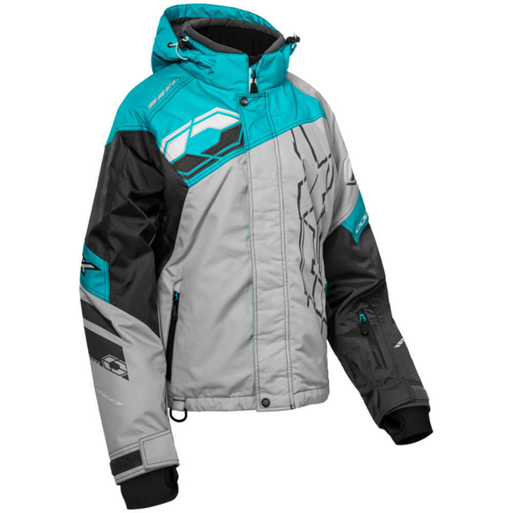 Castle X Code G2 Women's Snowmobile Jacket - Turquoise/Silver/Charcoal ...