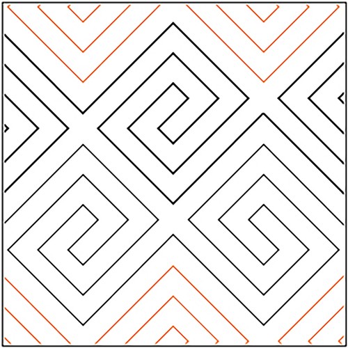 Quilt Pantograph Square Quilting Stencil Longarm Pantographs Geometric ...