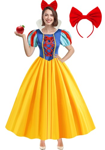 Princess Costume for Women,Adults Princess Dress with Headband ...