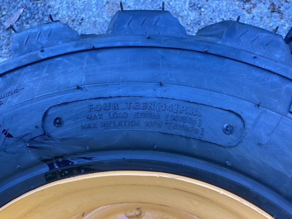 4-12-16.5 SKS-1 Skid Steer Tires/Rims for Case 1845,1845B,1845C-12X16.5 ...
