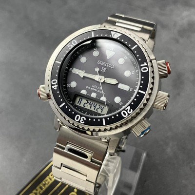 Seiko Prospex SNJ033 Solar Chronograph 200m Dive Watch Used | eBay