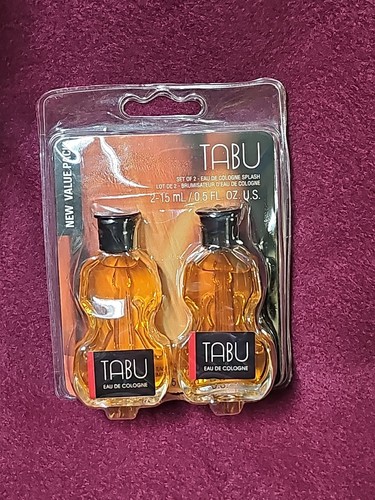 2 pack Tabu MINI Cologne Splash 0.5 oz ea by Dana Perfect for Travel ...