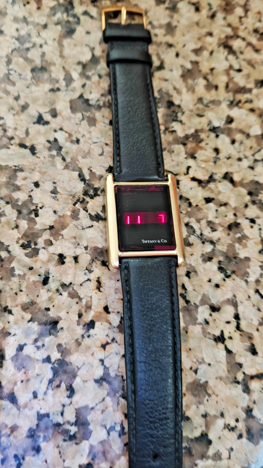 Vintage Tiffany & Co Red LED 14k gold watch FAIR CHILD | eBay