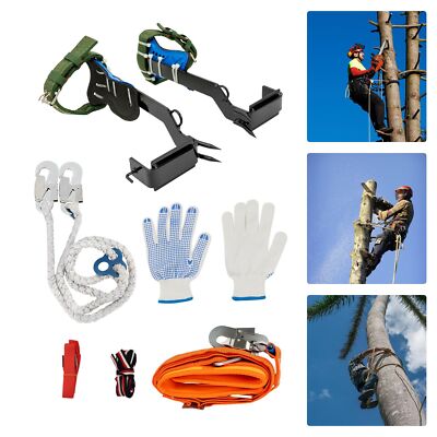 1 Pair Tree Climbing Tools w/ 2M Safety Belt Rock Climbing Set 100kg ...