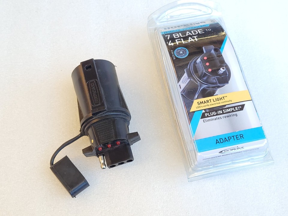 Trailer Tow Hitch Wiring 7-pin to 4-pin Converter Plug Connector ...