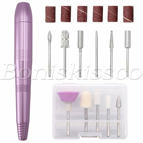 Pro Portable Electric Nail Drill File Kit Pro Manicure Pen Polisher USB ...