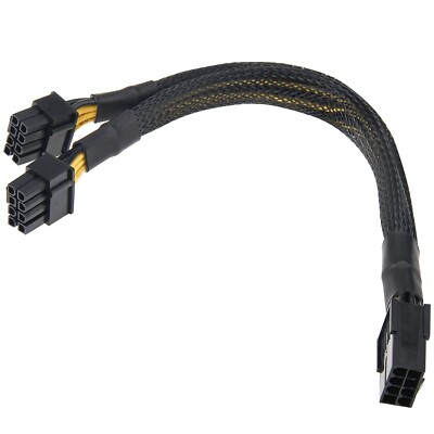 8 Pin PCIe Splitter, PCI-e 8 Pin Female to Dual 8 Pin(6+2) Male GPU VGA ...
