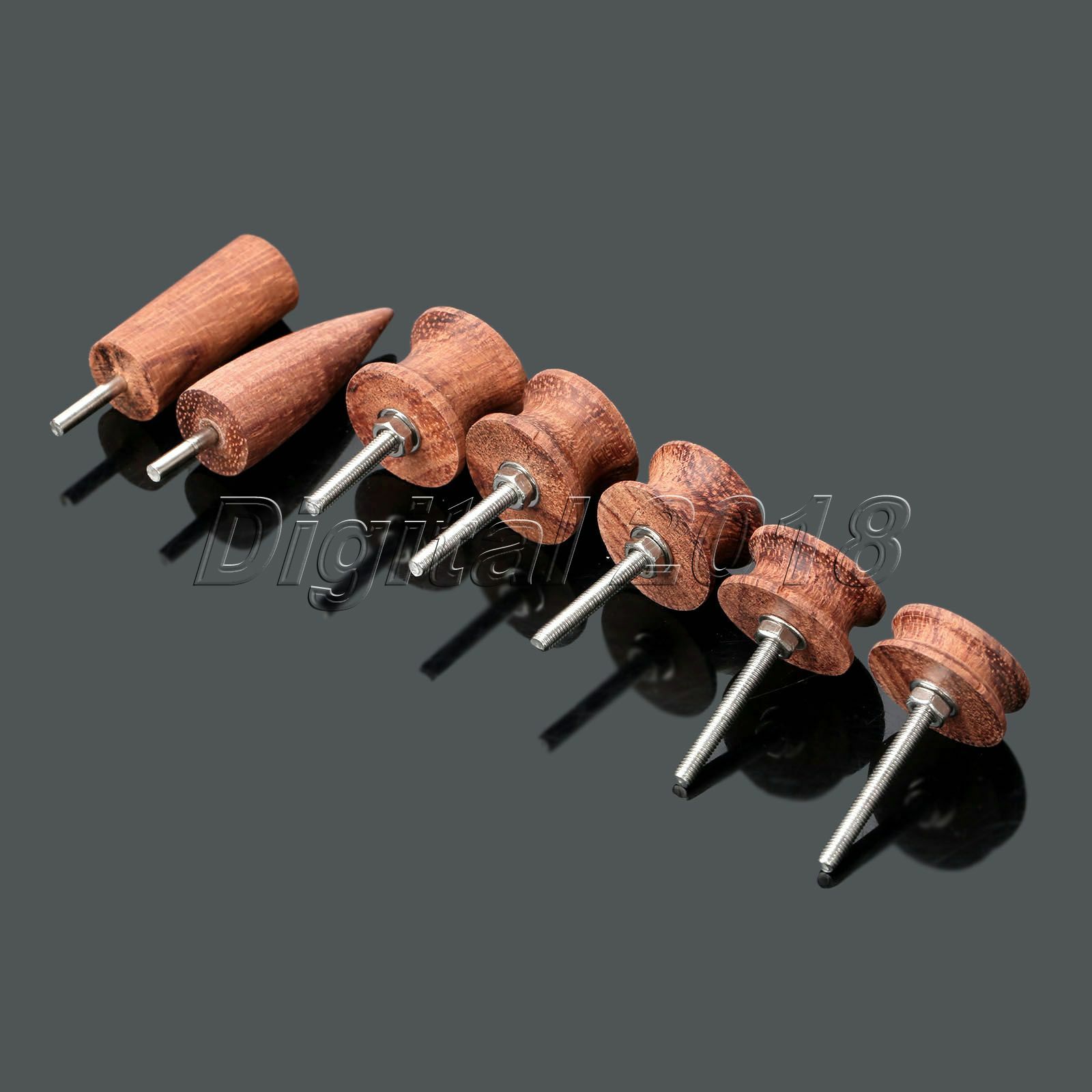 7 Sizes Safe Easy Use Hand Craft Burnisher Wood Edge Leather Craft ...