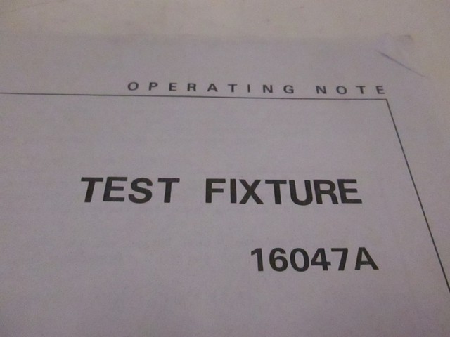 HP Agilent 16047A Test Fixture With Axial Contact Inserts for sale ...
