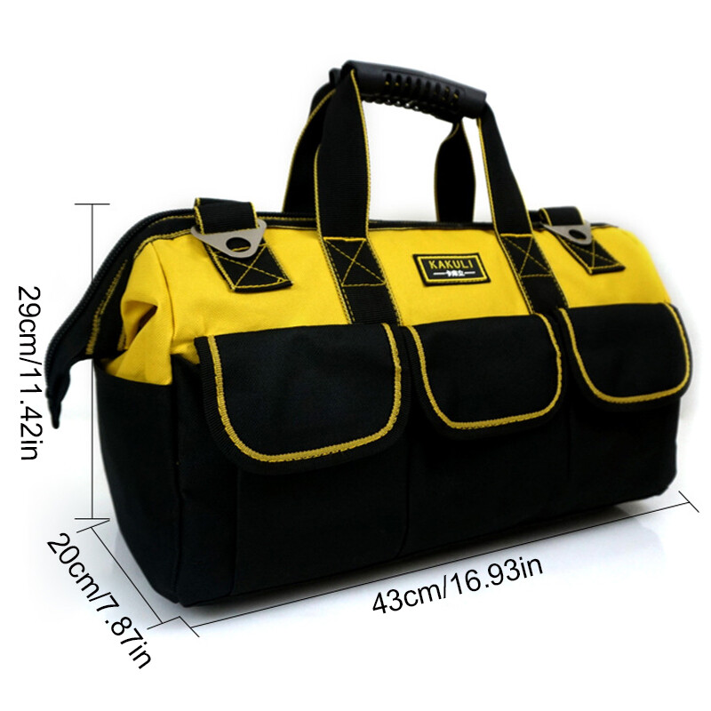 20in Multifunctional Tool Bag Heavy Duty Hard Base Storage Case w ...