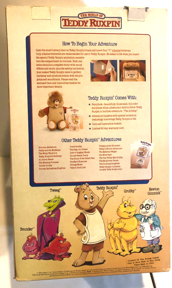 Vintage 1985 TEDDY RUXPIN in box BRAND NEW Never Used FREE SHIPPING | eBay