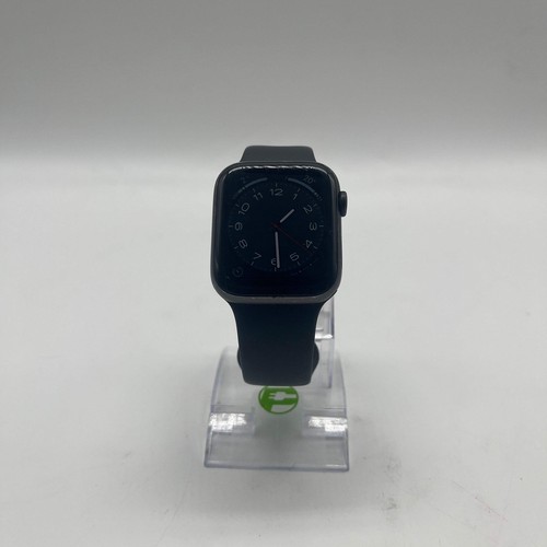 GPS Only Apple Watch Series 5 44MM Space Gray Aluminum Black Sport Band ...