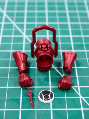 Custom Red Lantern Corps kit for 1:10 Scale Figure Lantern gauntlet ...