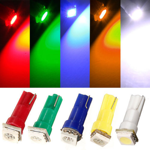 T5 286 LED Dashboard Bulbs 0.4W 1 5050 SMD Speedo Wedge Bulb Lights ...