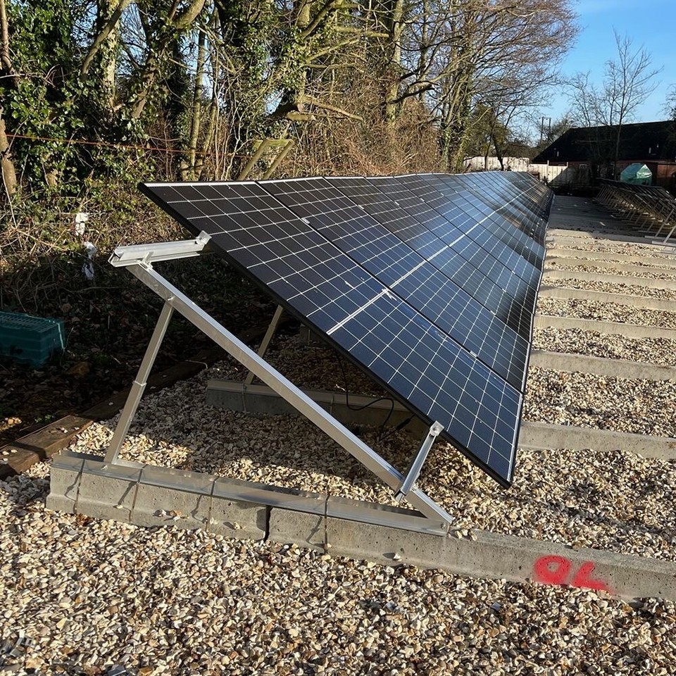 Solar Panel PV Mounting Flat Roof & Ground Aluminium Triangle ...