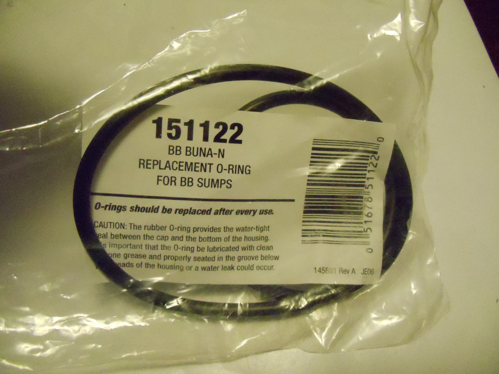 BB Buna-N 151122 Replacement O Ring for BB Sumps Rev A | eBay