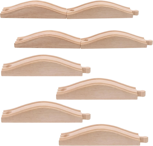 4PCS Wood Train Track Expansion Packs Rollings Hills Ascending Wooden ...