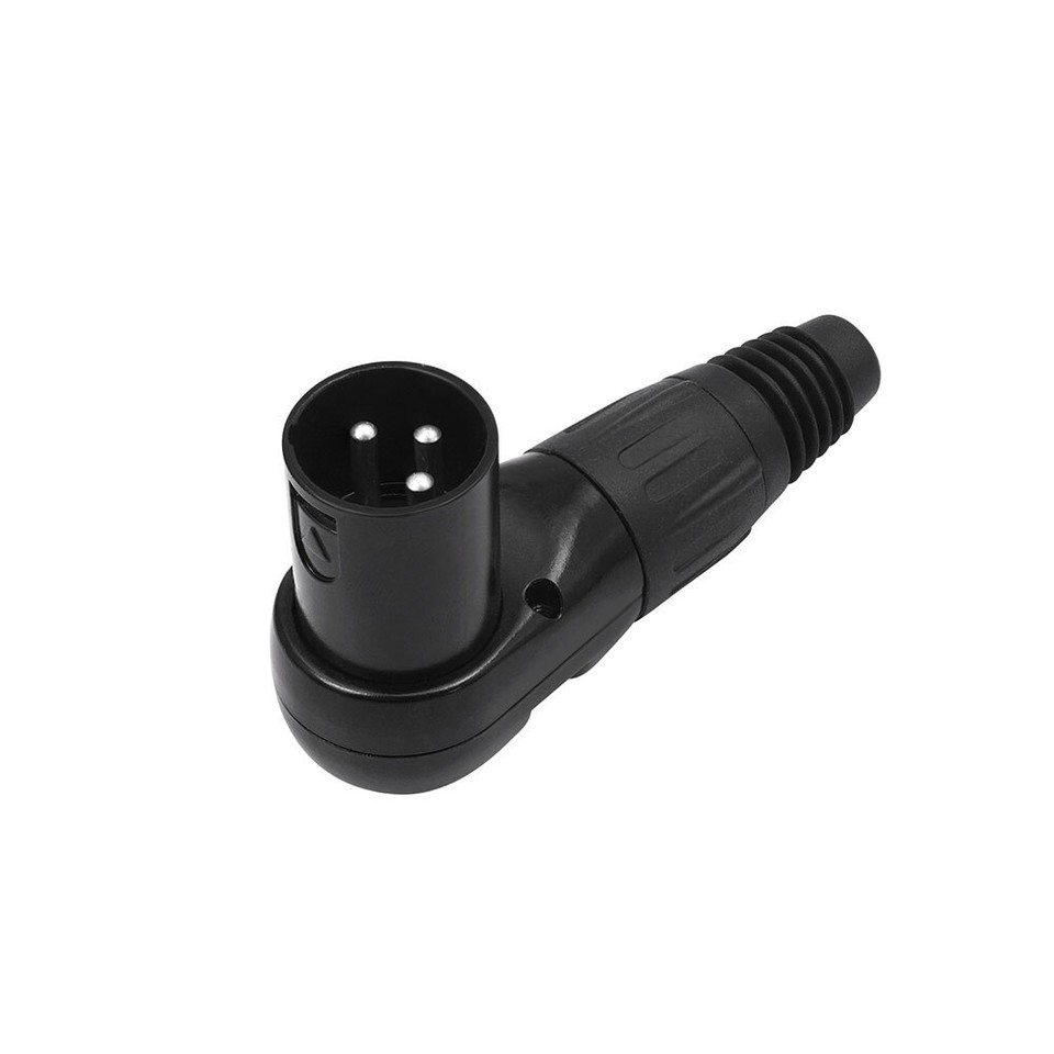 3Pin XLR Right Angle Connectors Zinc Alloy Mic Speaker Audio Cable ...