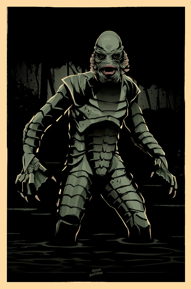 Creature From The Black Lagoon Gill-Man Movie Variant Poster Giclee ...