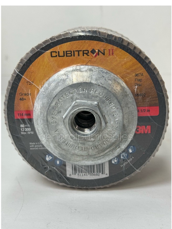 10 Qty 3M Cubitron II 967A T27 Flap Ceramic Grinding Disc 40 Grit 4.5 x ...
