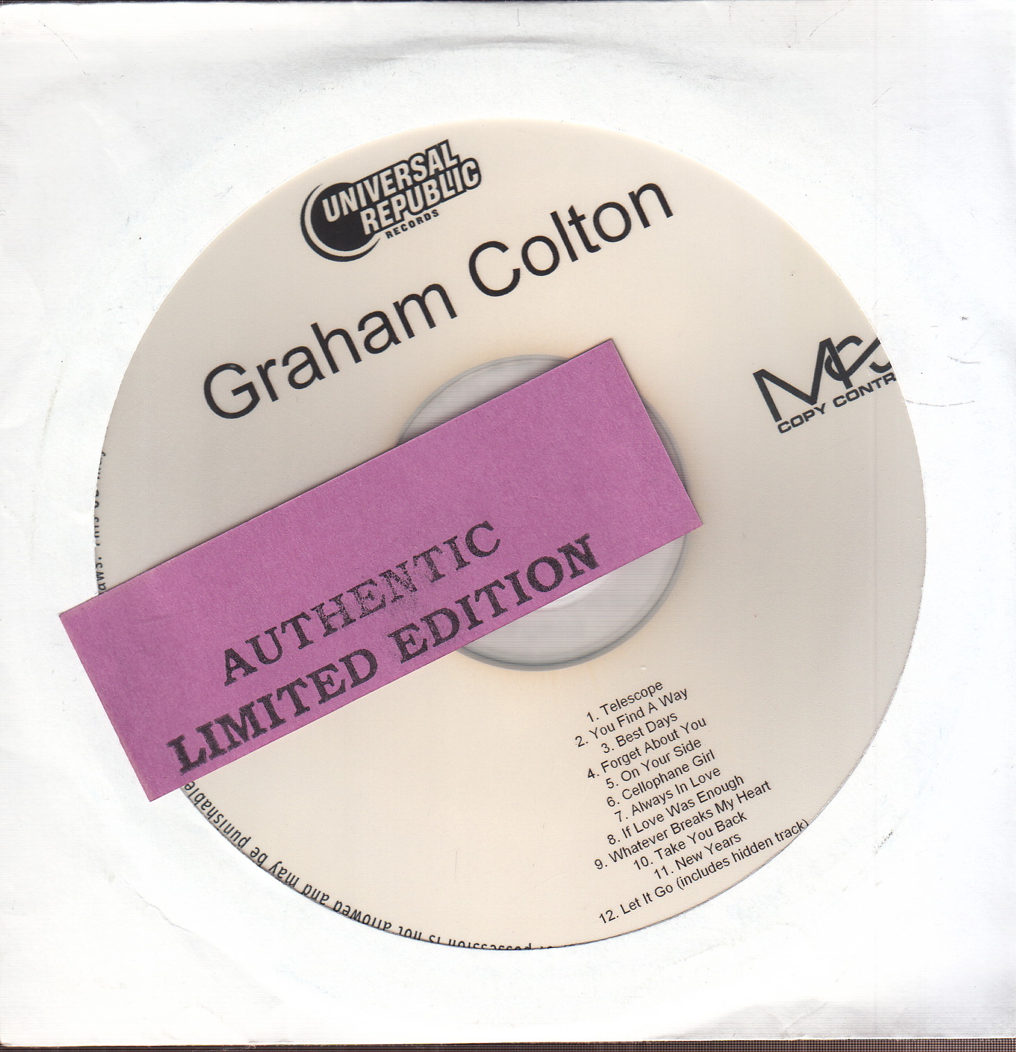 graham colton limited edition cd new | eBay